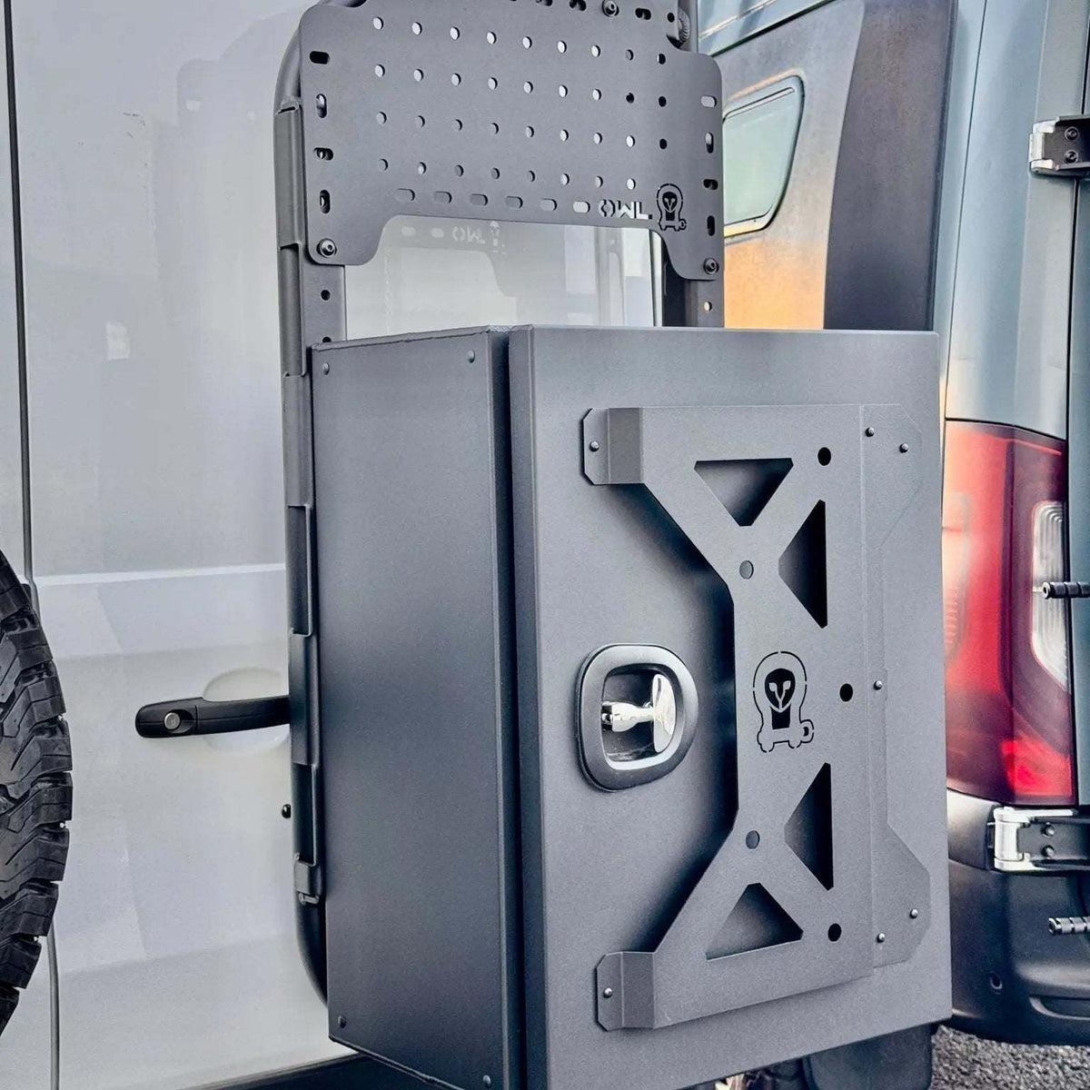 Transit Bike Rack and Box Carrier : Rear Door B2 Classic - Owl Outdoor